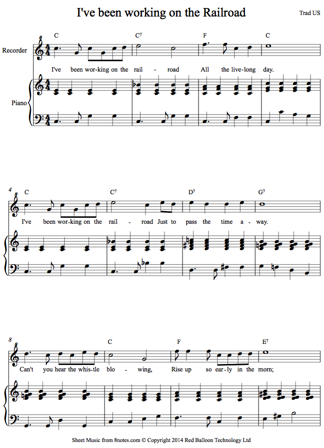 Ive Been Working On The Railroad For Guitar