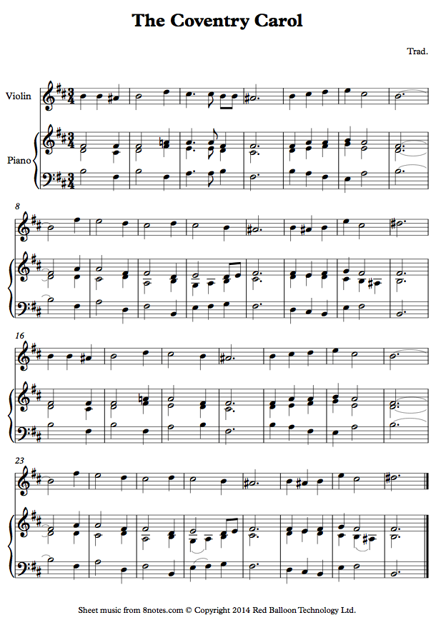 The Coventry Carol Sheet Music For Violin 8notes the-coventry-carol-sheet-music-for-violin-8notes