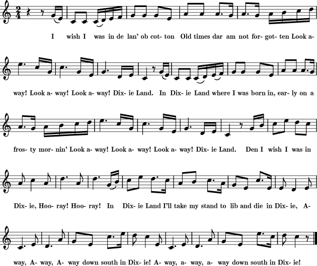 mudcat.org lyrics: DIXIE'S LAND