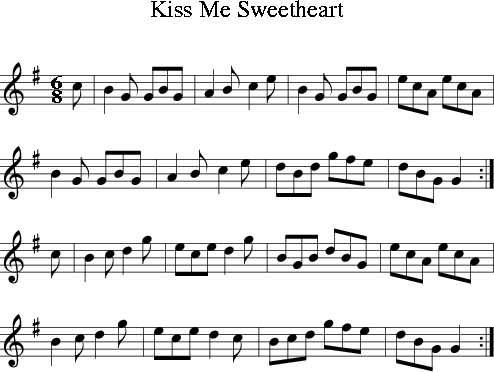 Kiss Me Sweetheart (Irish Folk Song) (Ireland) Sheet music for Treble ...
