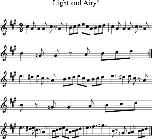 Light and Airy! (Irish Folk Song) (Ireland) for Treble Clef Instrument ...