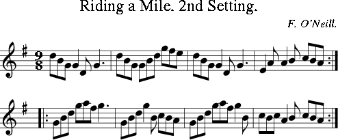 Riding a Mile. 2nd Setting. (Irish Folk Song) (Ireland) for Treble Clef ...