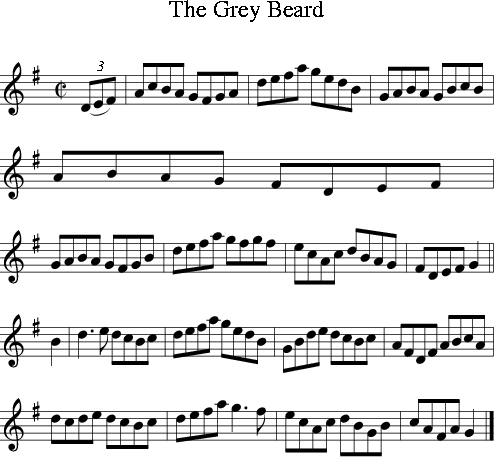 The Grey Beard (Irish Folk Song) (Ireland) for Treble Clef Instrument ...