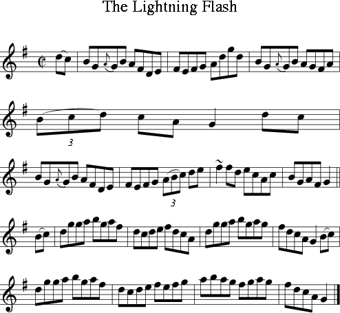The Lightning Flash (Irish Folk Song) (Ireland) for Treble Clef ...