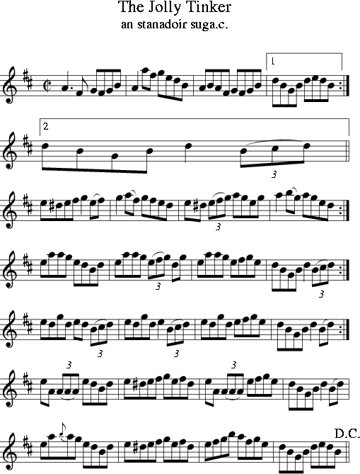 Jolly Tinker, The (Irish Folk Song) (Ireland) Sheet music for Treble ...