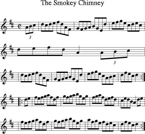 The Smokey Chimney (Irish Folk Song) (Ireland) for Treble Clef ...