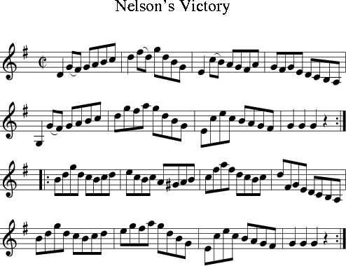 Nelson's Victory (Irish Folk Song) (Ireland) for Treble Clef Instrument ...