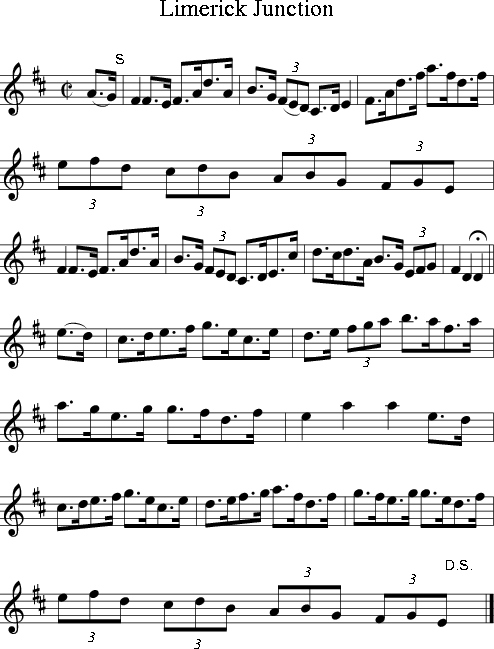 Limerick Junction (Irish Folk Song) (Ireland) for Treble Clef ...