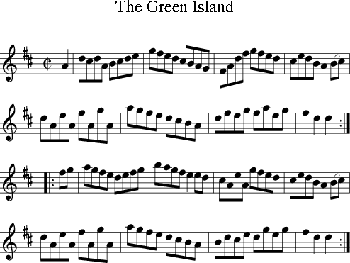 The Green Island (Irish Folk Song) (Ireland) for Treble Clef Instrument ...