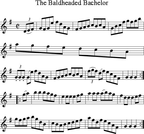 The Baldheaded Bachelor (Irish Folk Song) (Ireland) for Treble Clef ...