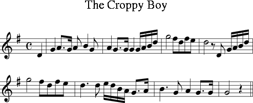 The Croppy Boy (Irish Folk Song) (Ireland) for Treble Clef Instrument ...