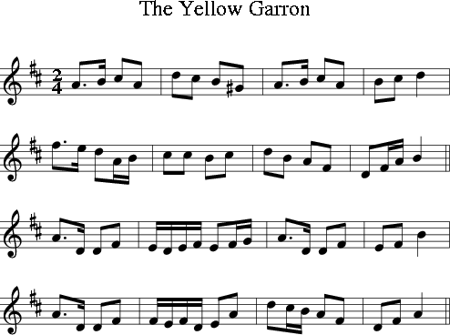 The Yellow Garron (Irish Folk Song) (Ireland) for Treble Clef ...