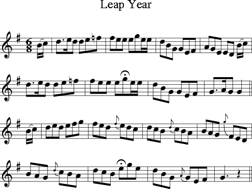 Leap Year (Irish Folk Song) (Ireland) for Treble Clef Instrument - Free ...