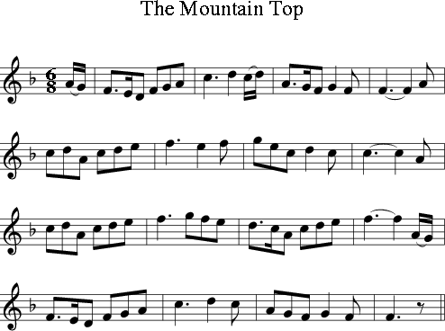 The Mountain Top (Irish Folk Song) (Ireland) for Treble Clef Instrument ...