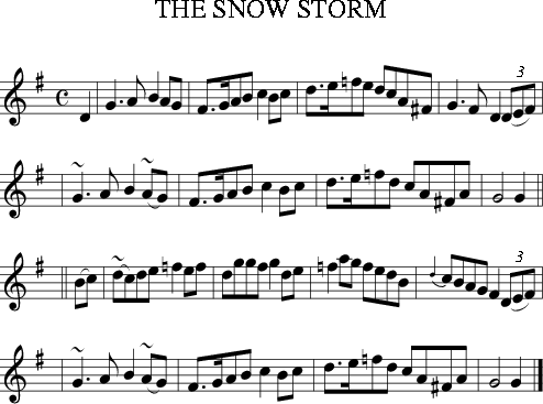 THE SNOW STORM (Irish Folk Song) (Ireland) for Treble Clef Instrument ...