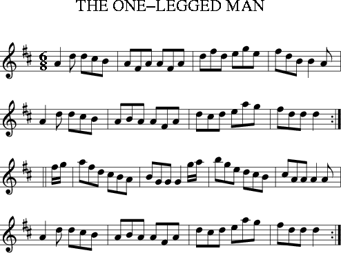 THE ONE-LEGGED MAN (Irish Folk Song) (Ireland) for Treble Clef ...