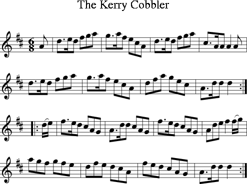 The Kerry Cobbler (Irish Folk Song) (Ireland) for Treble Clef ...
