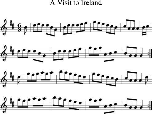 A Visit to Ireland (Irish Folk Song) (Ireland) for Treble Clef ...