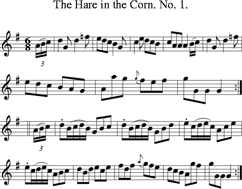 The Hare in the Corn. No. 1. (Irish Folk Song) (Ireland) for Treble ...