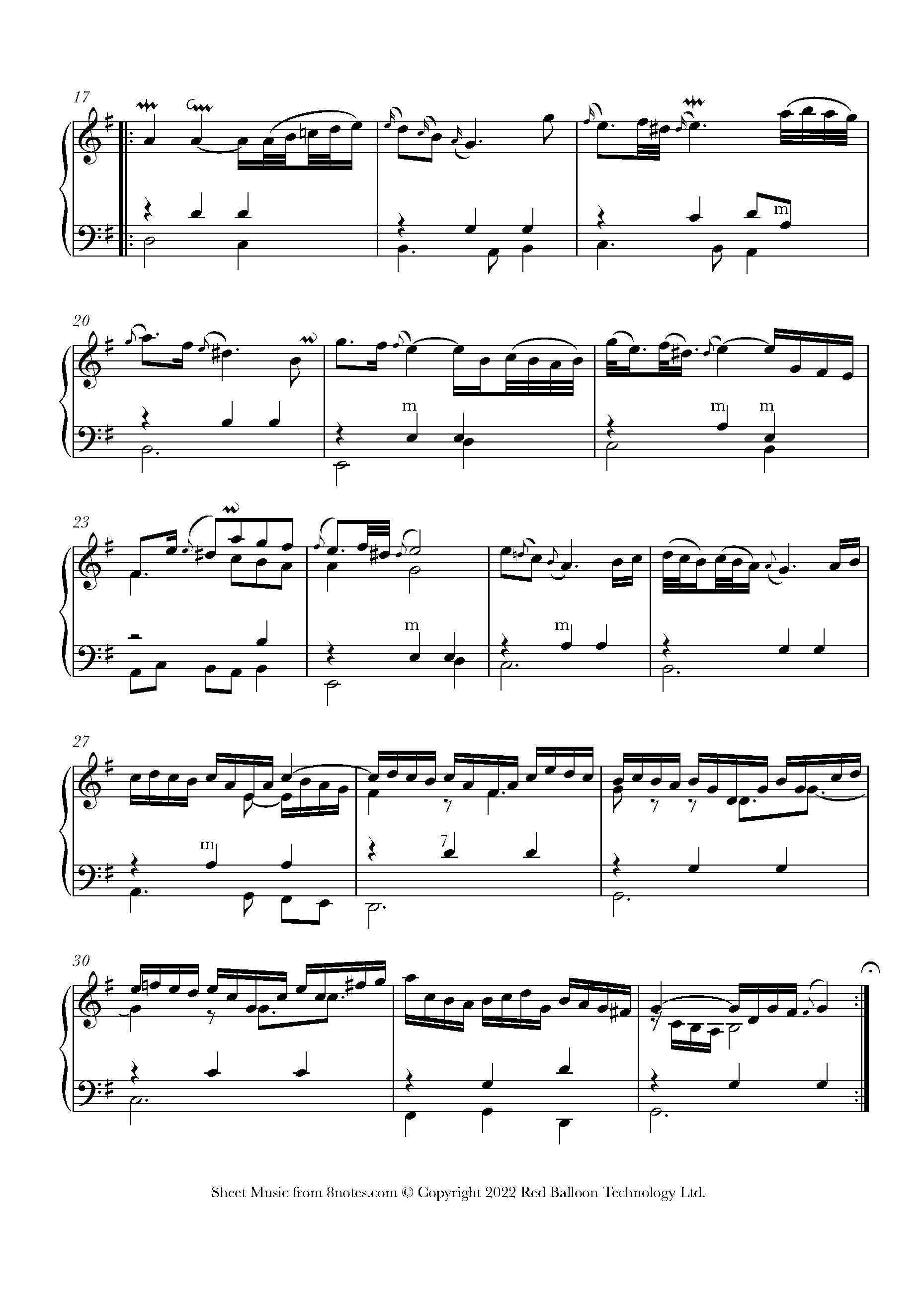 Bach - Aria from Goldberg Variations Sheet music for Accordion - 8notes.com