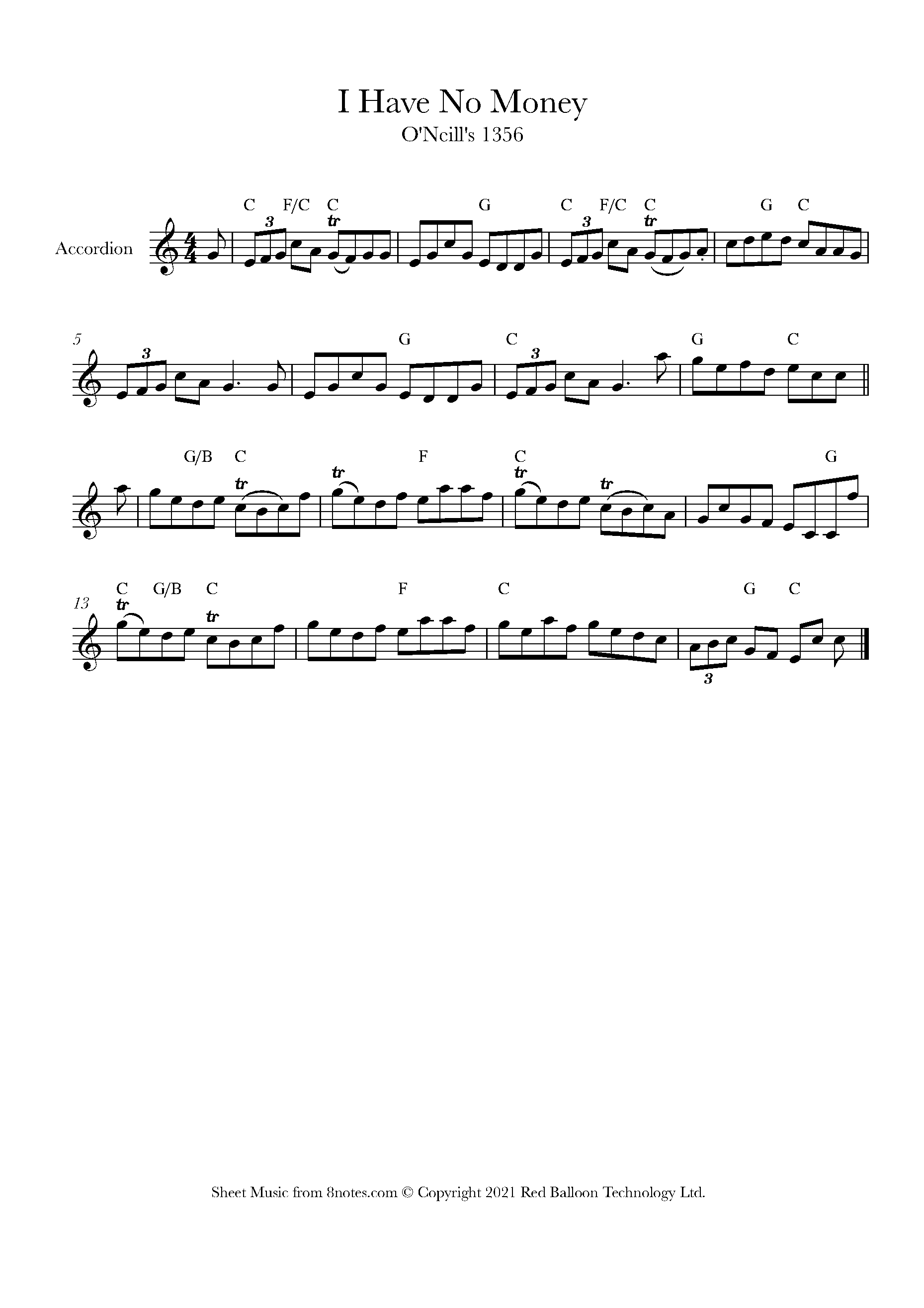 I Have No Money Irish Trad Sheet Music For Accordion 8notes i-have-no-money-irish-trad-sheet-music-for-accordion-8notes
