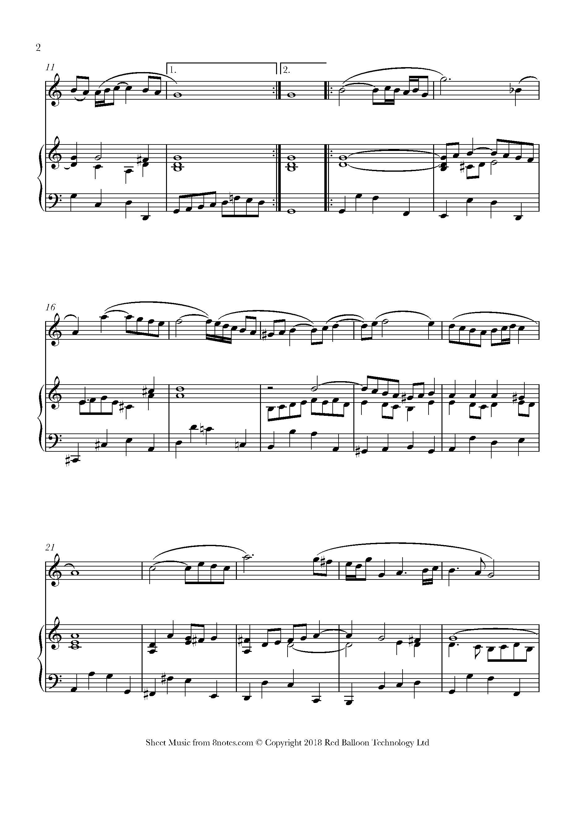 Bach - Air on the G string Sheet music for Alto Recorder - 8notes.com