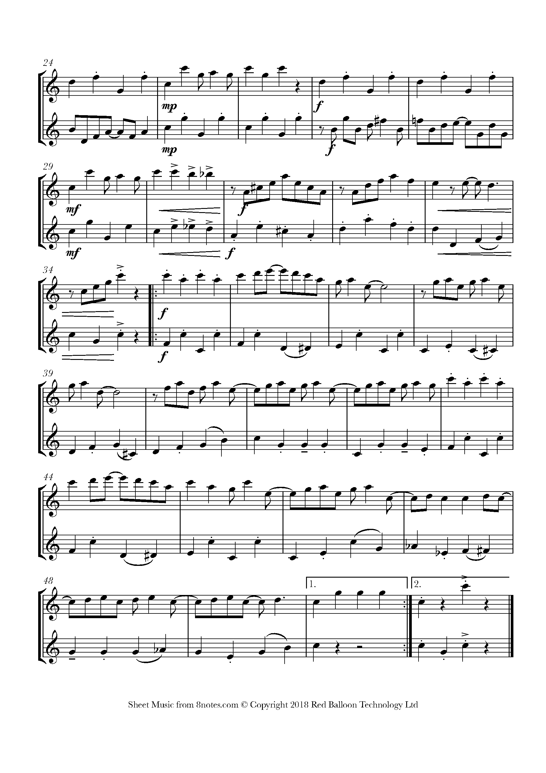 Scott Joplin - Maple Leaf Rag Sheet music for Alto Saxophone Duet ...