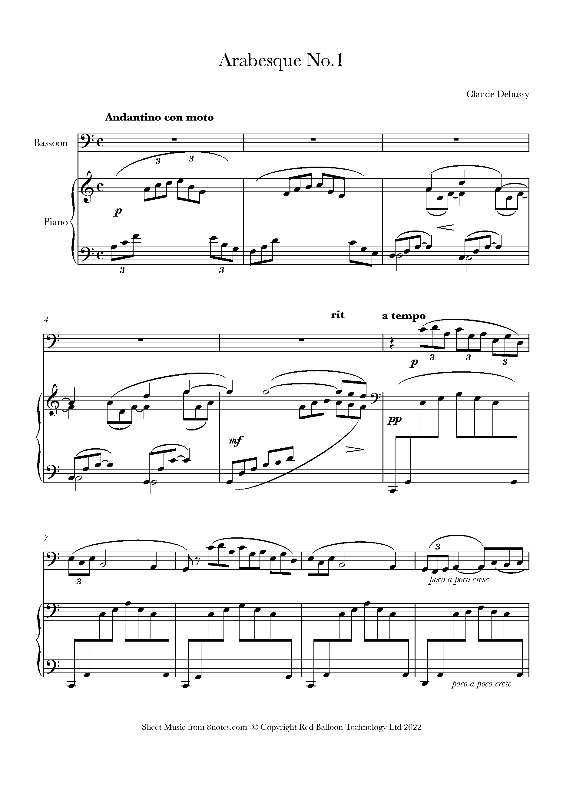 Free Bassoon Sheet Music, Lessons & Resources - 8notes.com