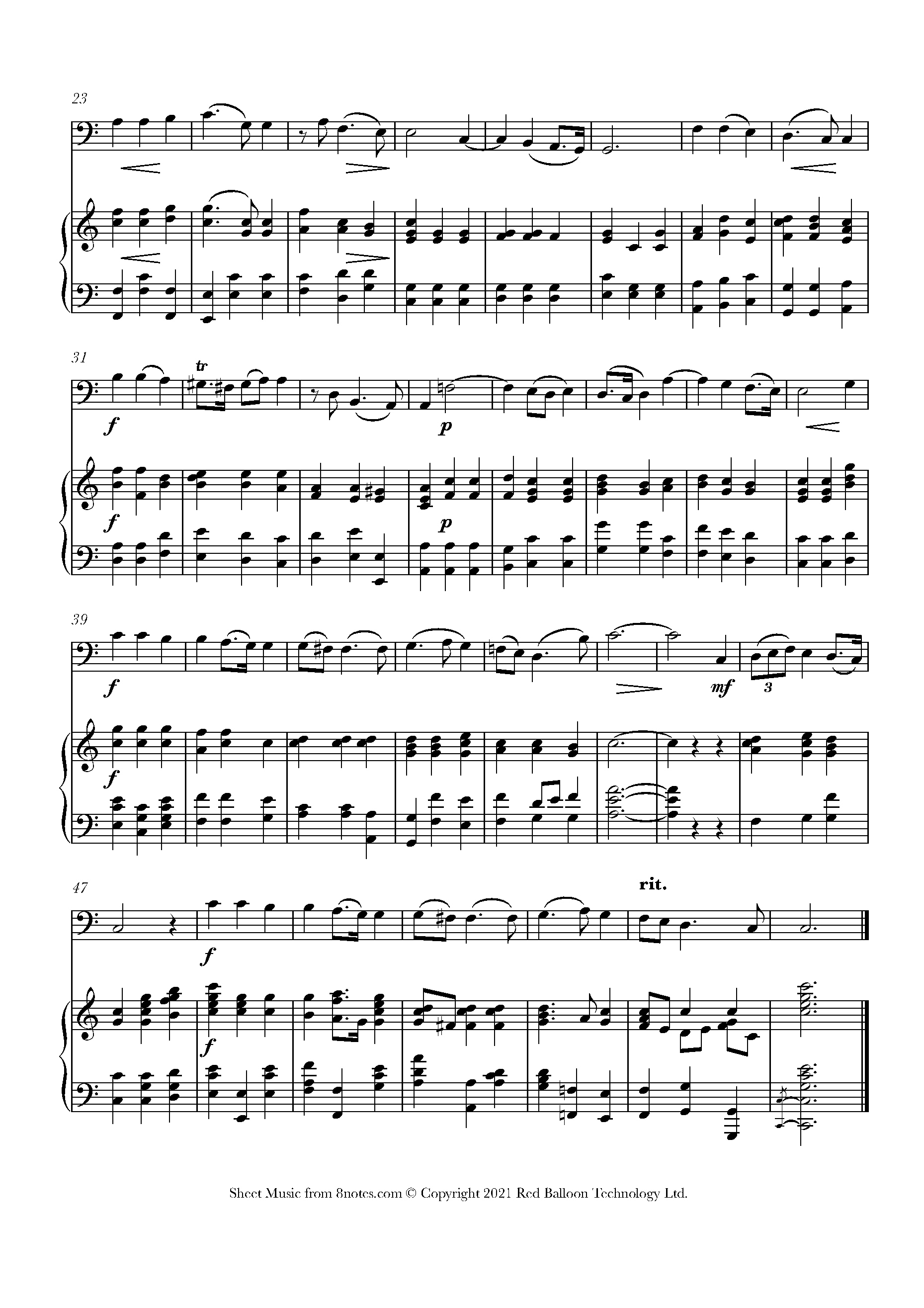 Handel - Largo from Xerxes Sheet music for Bassoon - 8notes.com