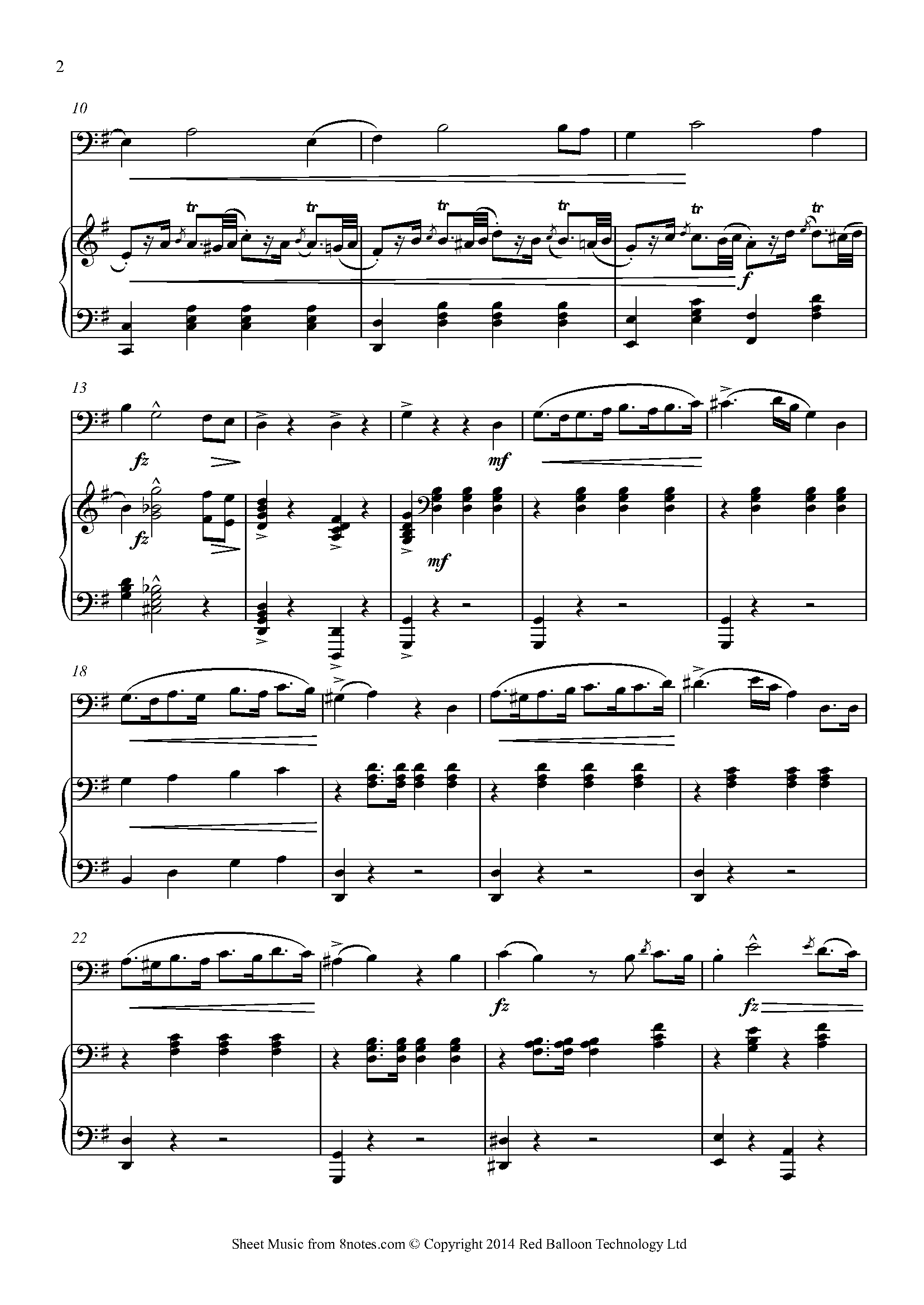National Anthem of Brazil Sheet music for Cello - 8notes.com