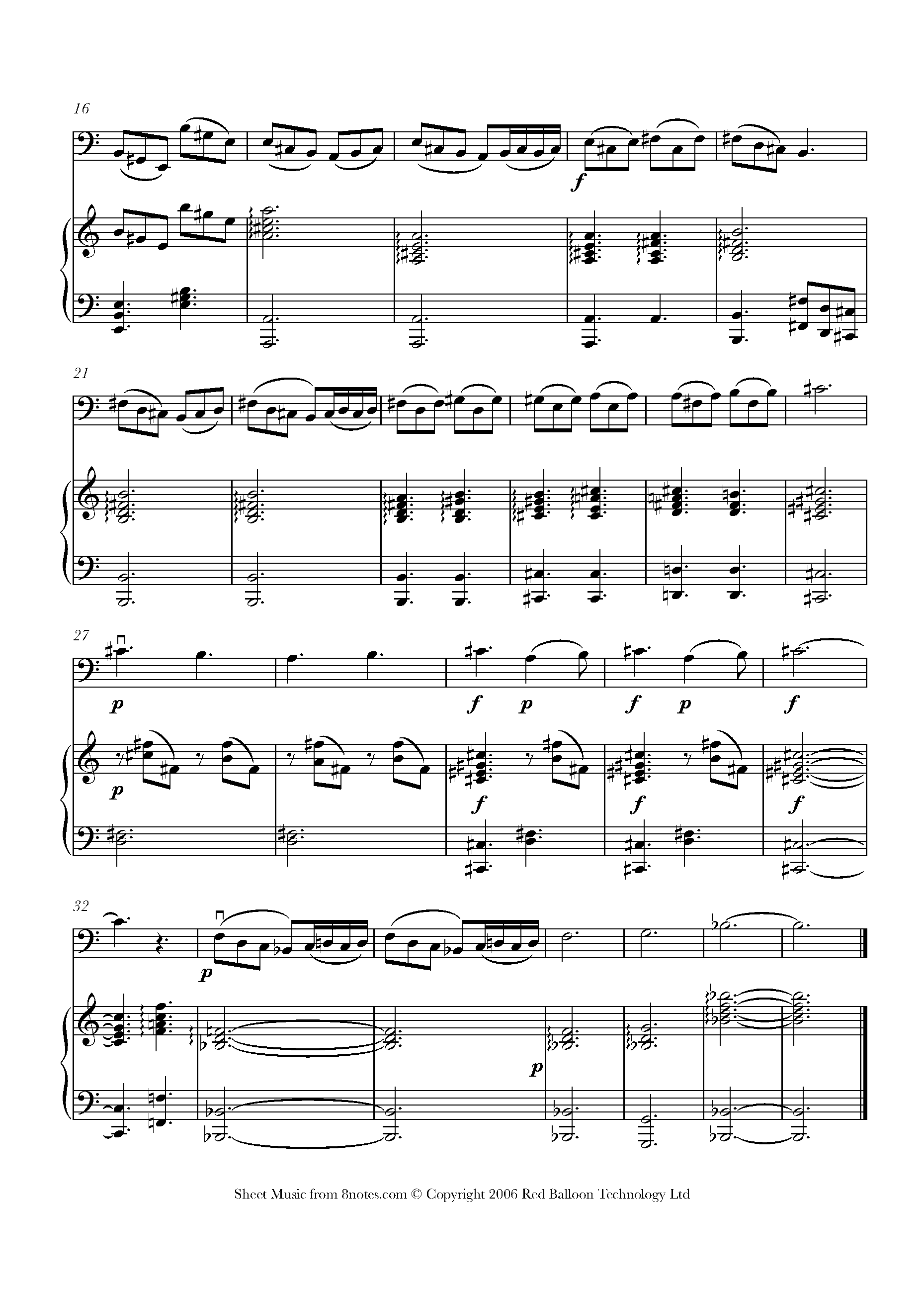 Grieg - Morning from Peer Gynt (Morning Mood) Sheet music for Cello ...