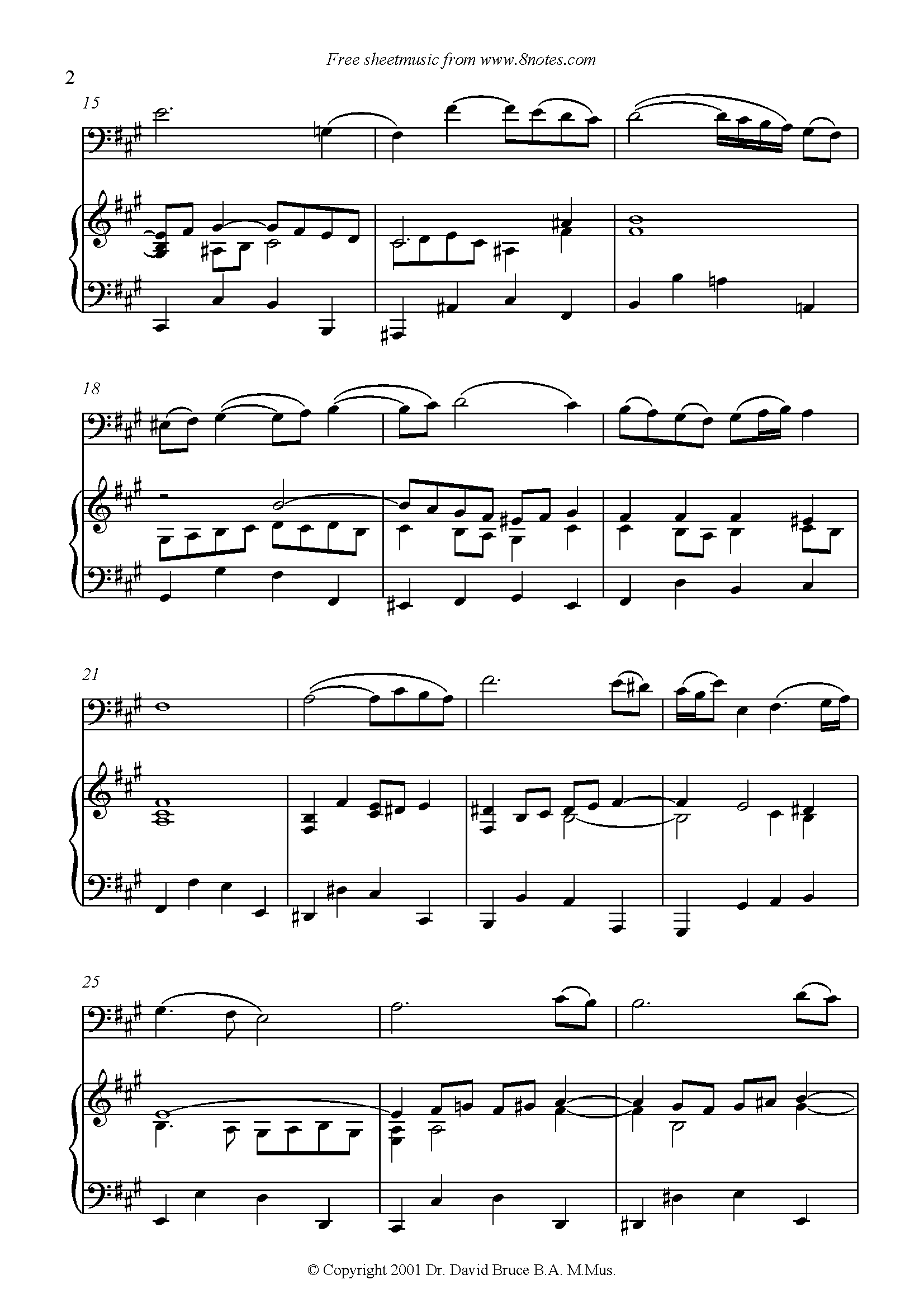 Bach - Air on the G string Sheet music for Cello - 8notes.com