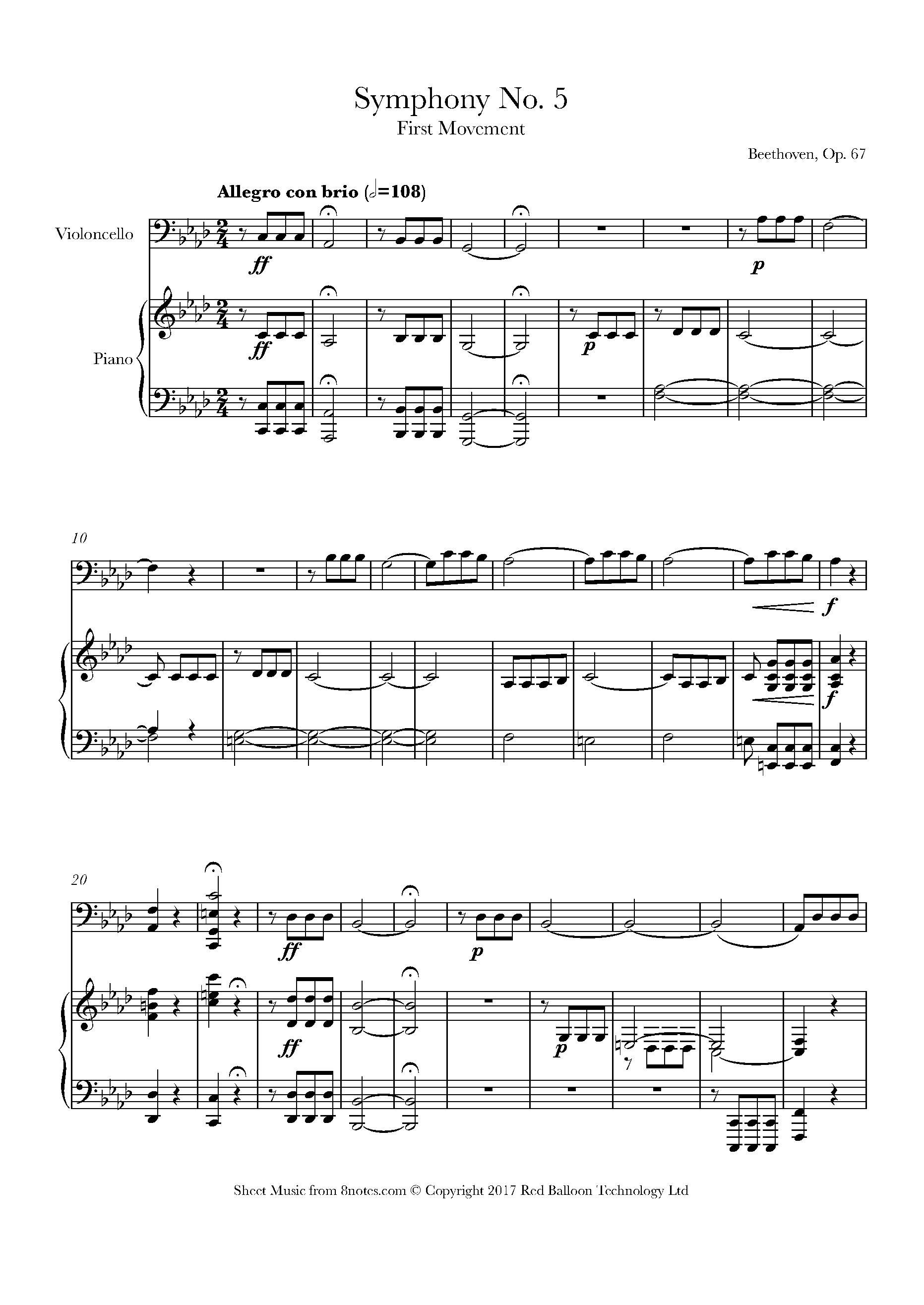 Beethoven - Symphony No. 5 First Movement Allegro con brio (extract ...