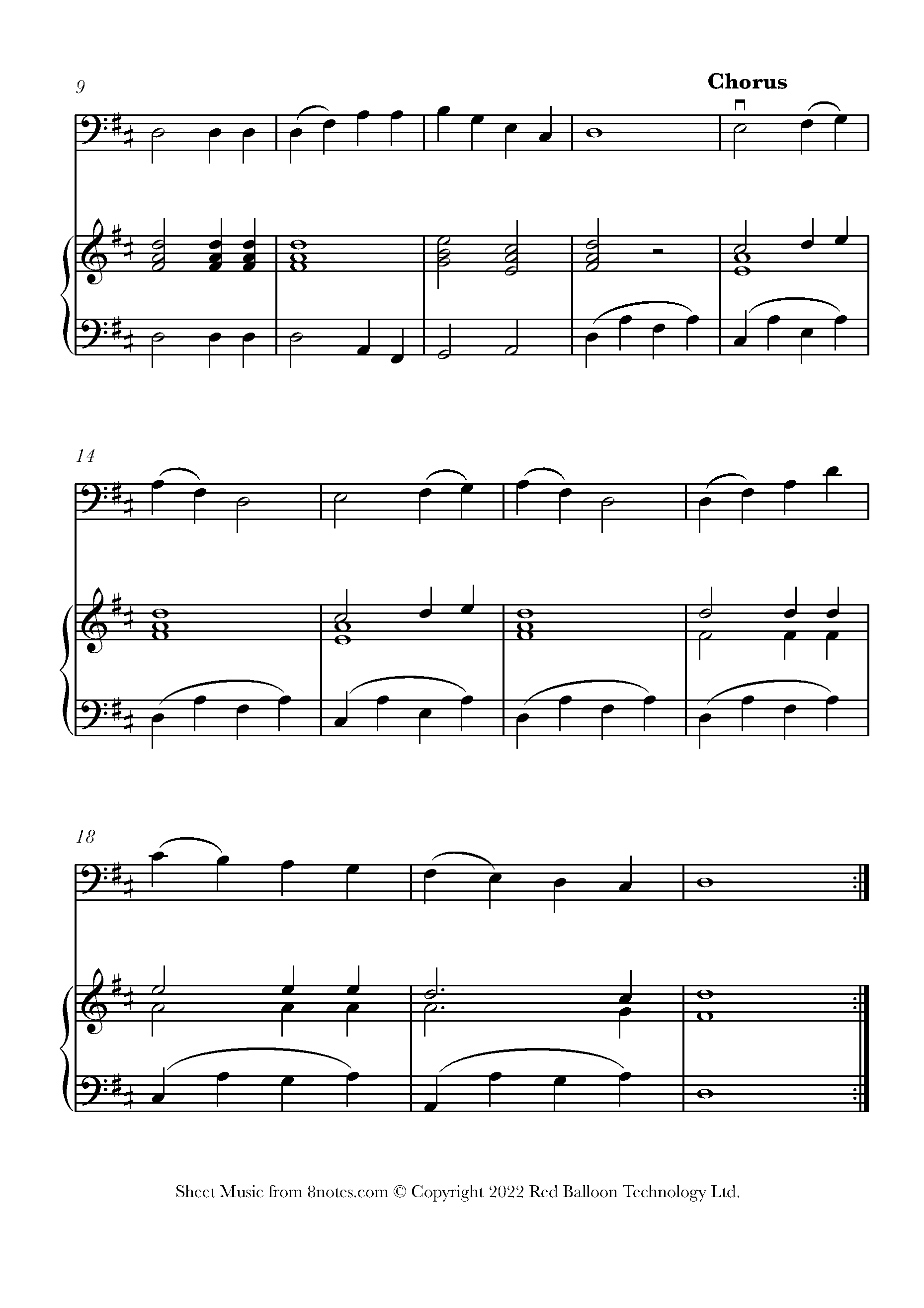 Early One Morning Sheet music for Cello - 8notes.com
