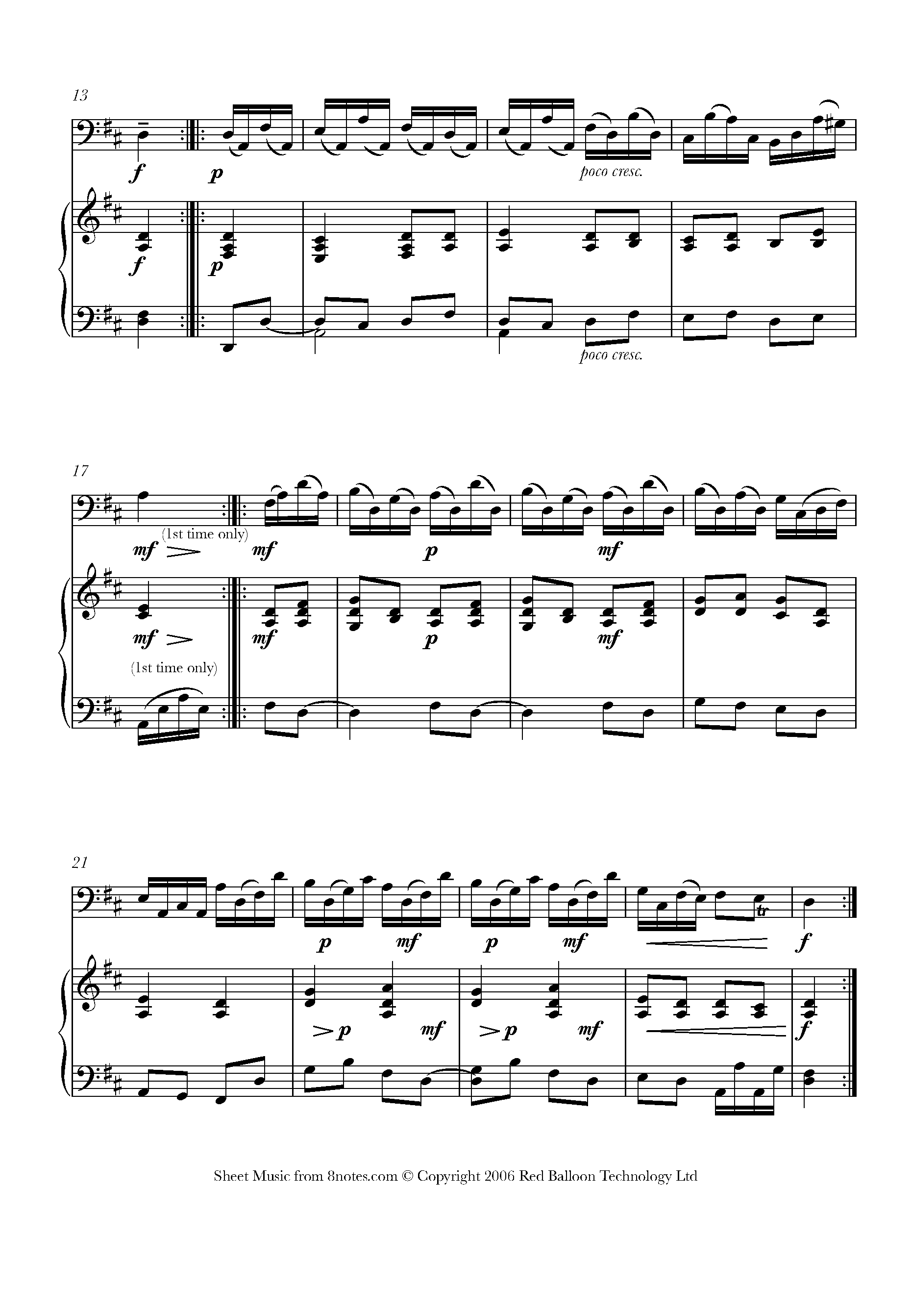 Handel - Harmonius Blacksmith Sheet music for Cello - 8notes.com