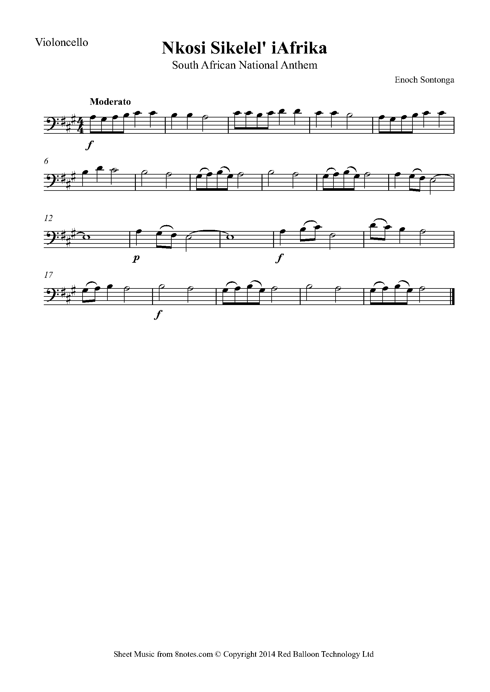 Nkosi Sikelel' iAfrika (South African National Anthem) Sheet music for ...