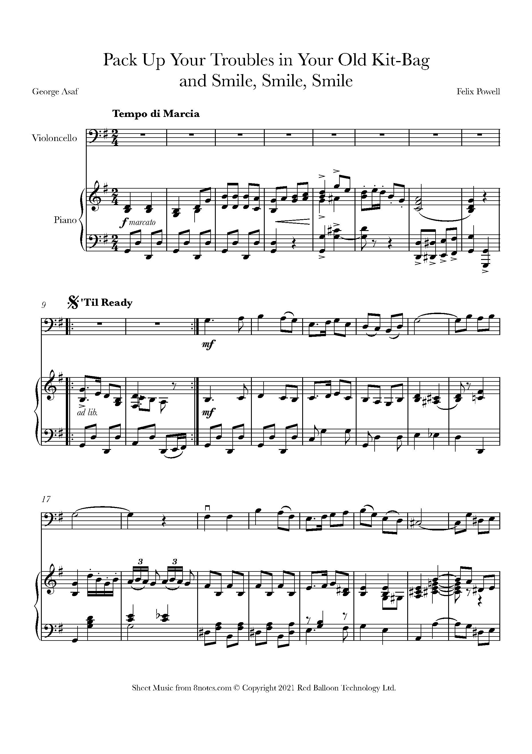 Felix Powell - Pack Up Your Troubles in Your Old Kit-Bag and Smile ...