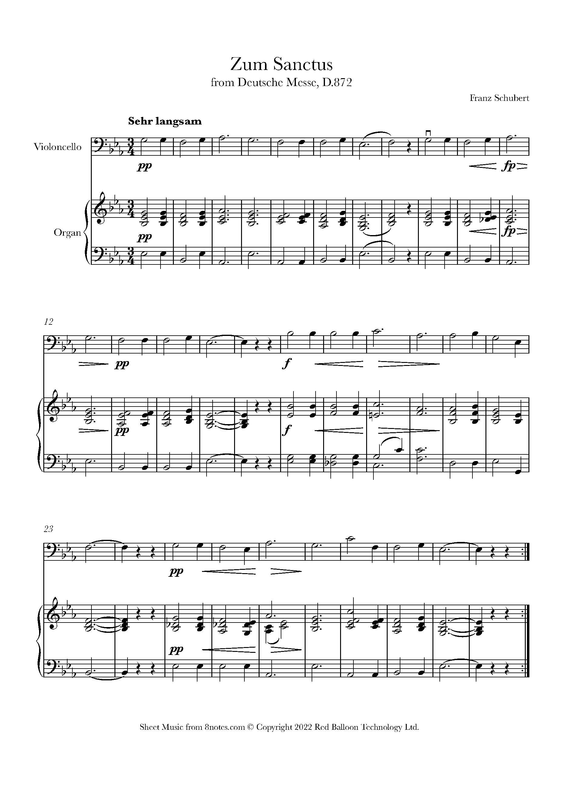 Schubert - Sanctus (Heilig,Heilig, Heilig) from Deutsche Messe, D.872 ...