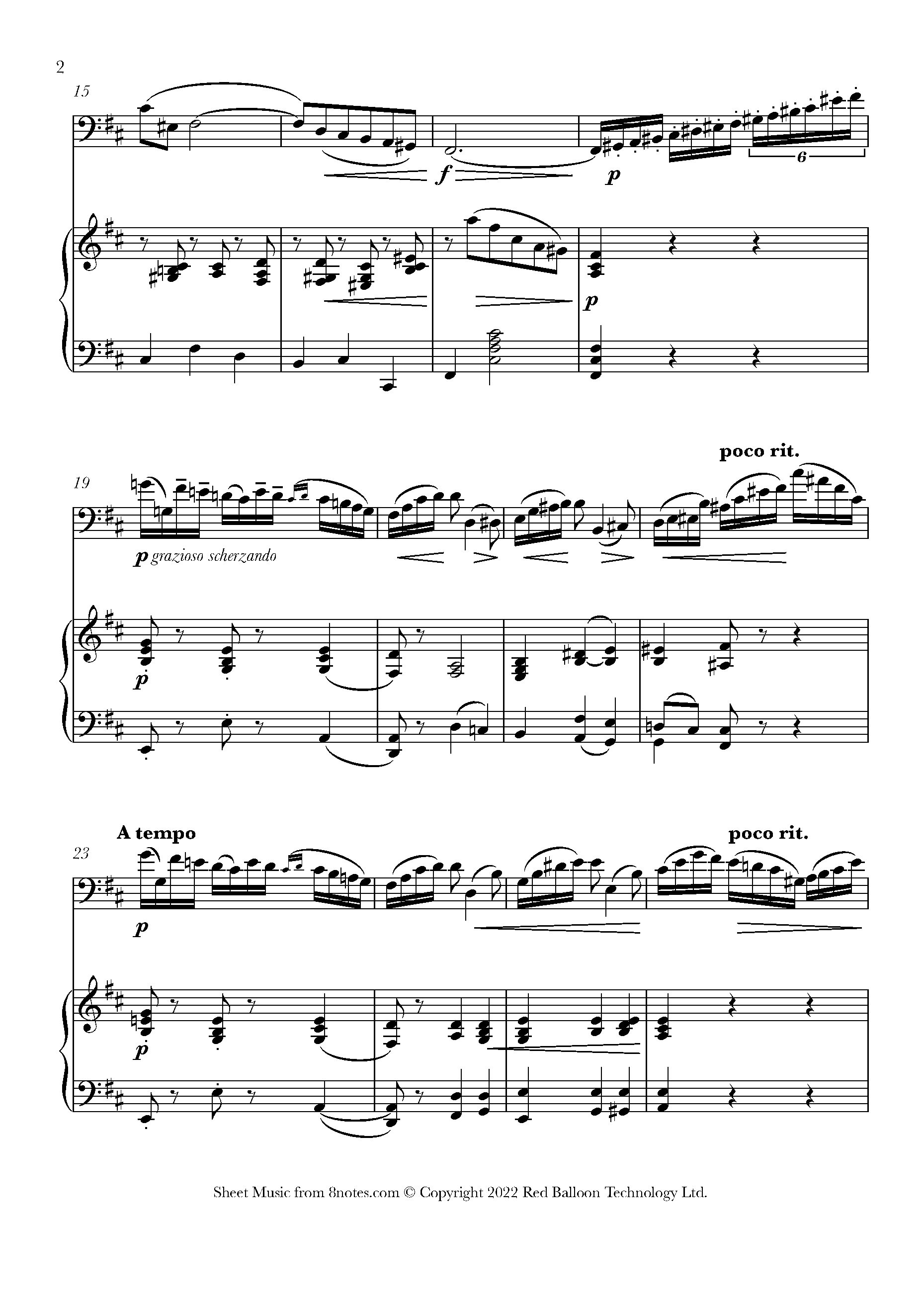 Tchaikovsky - Melodie, No. 3 from Souvenir d'un lieu cher Op.42 Sheet ...