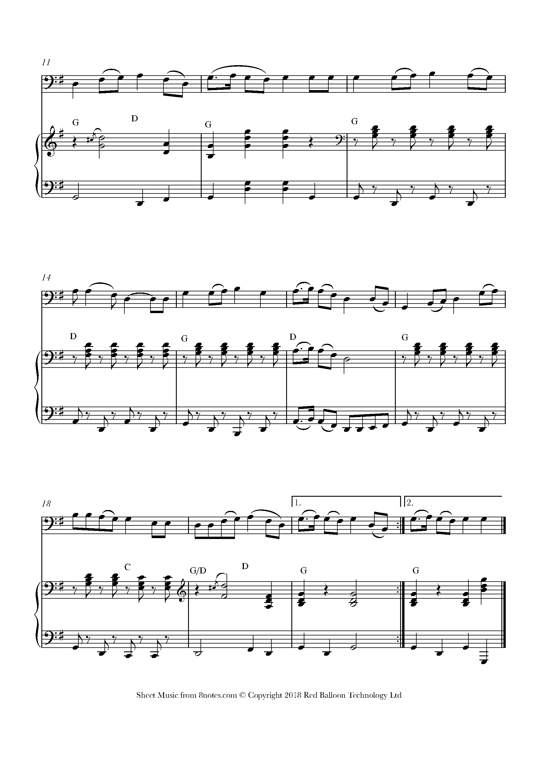 The Irish Rover Sheet music for Cello - 8notes.com