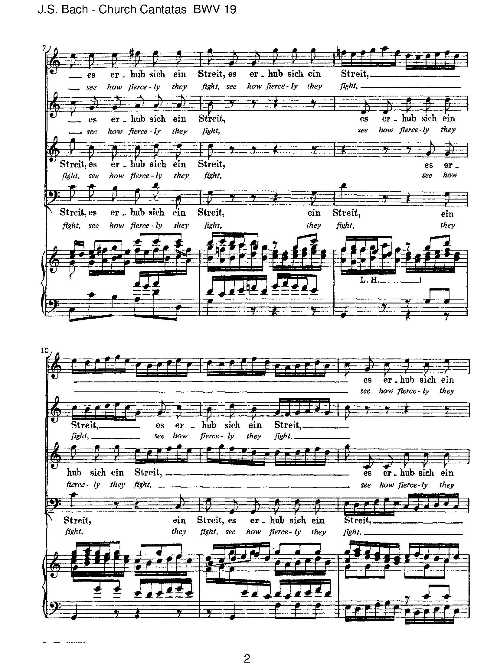 Bach, Johann Sebastian - Church Cantatas - BWV 19 Es erhub sich ein ...