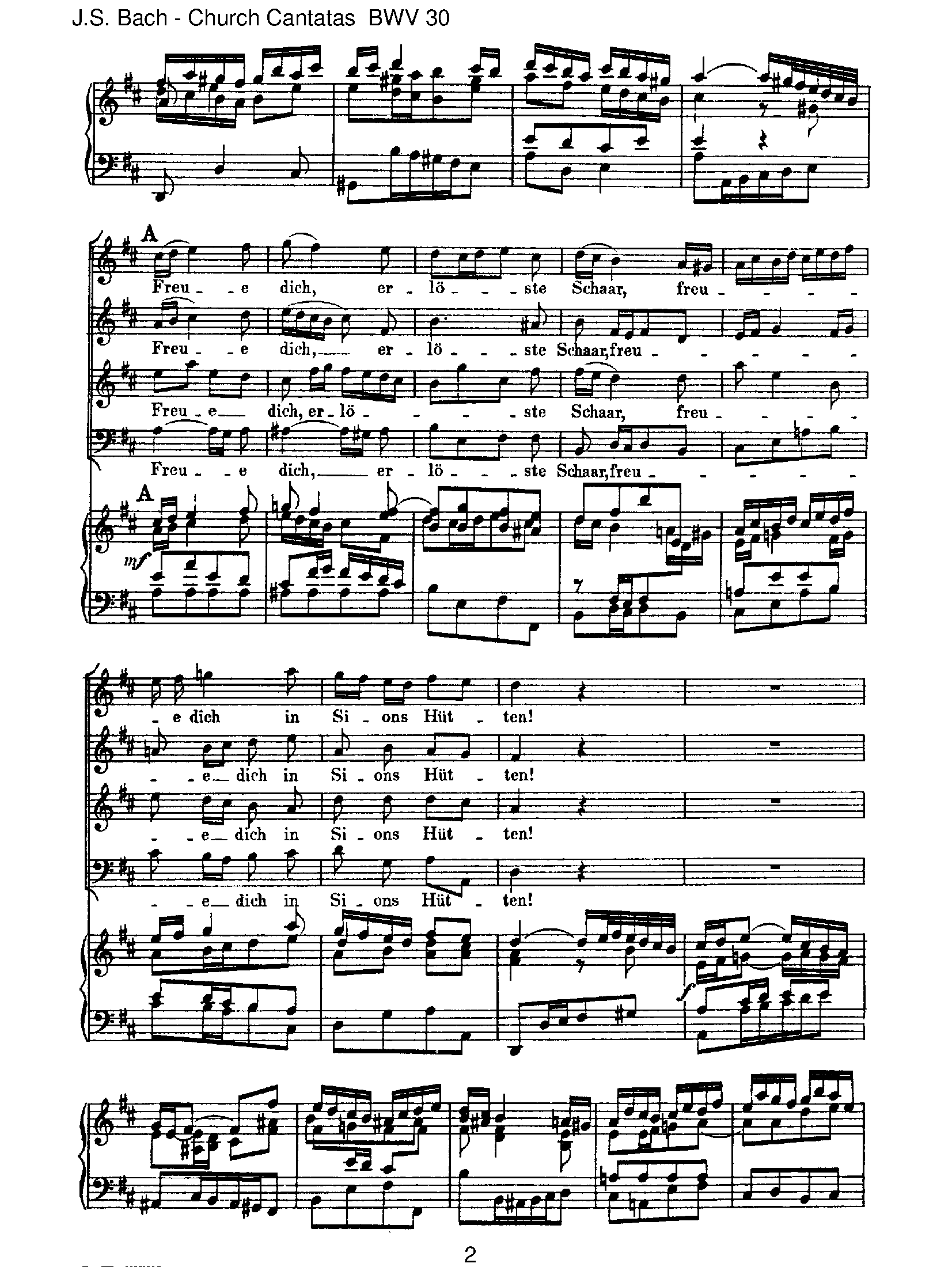 Bach, Johann Sebastian - Church Cantatas - BWV 30 Freu dich, erlöste ...