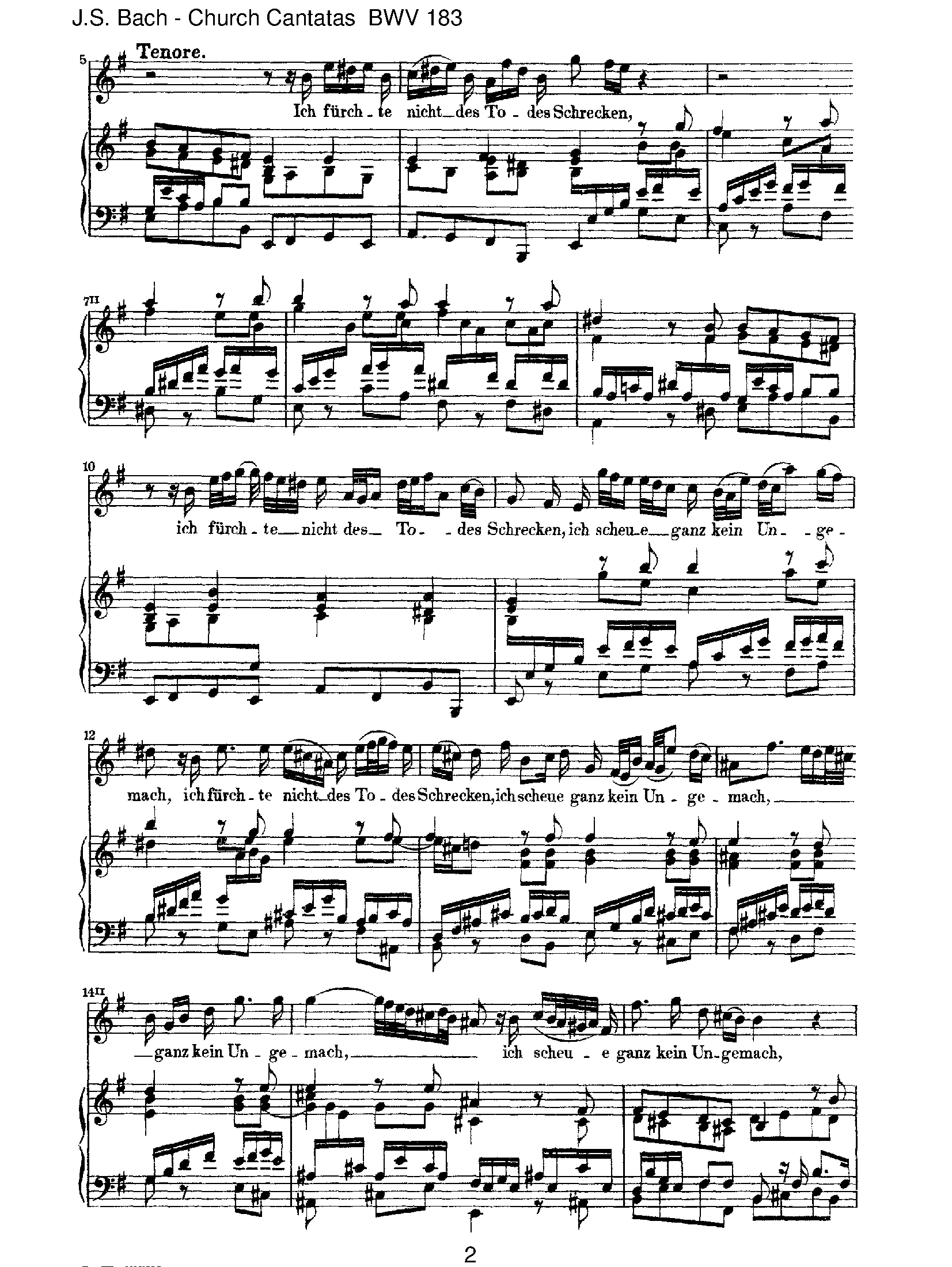 Bach, Johann Sebastian - Church Cantatas - BWV 183 Sie werden euch in ...