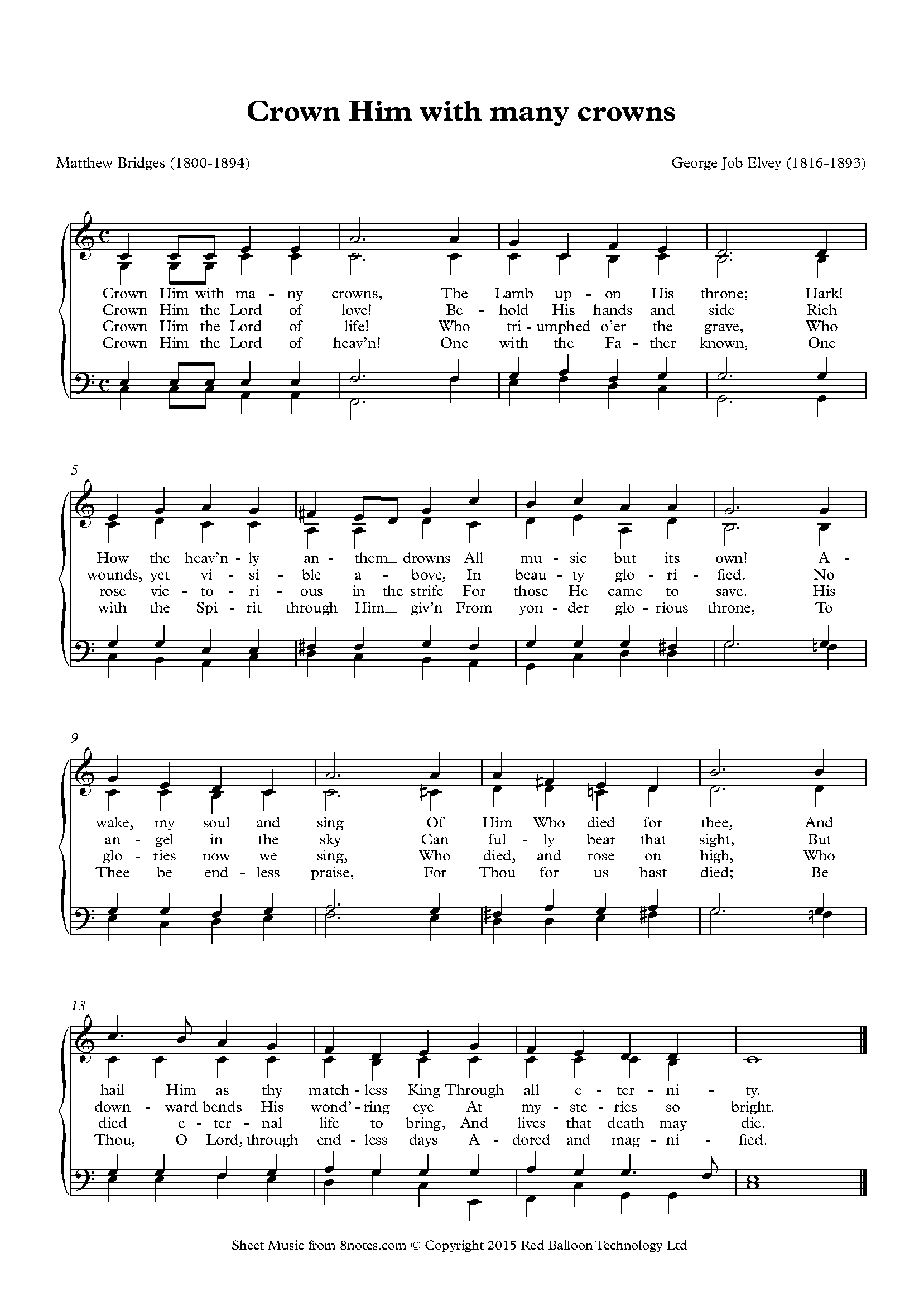 Crown Him With Many Crowns Guitar Chords