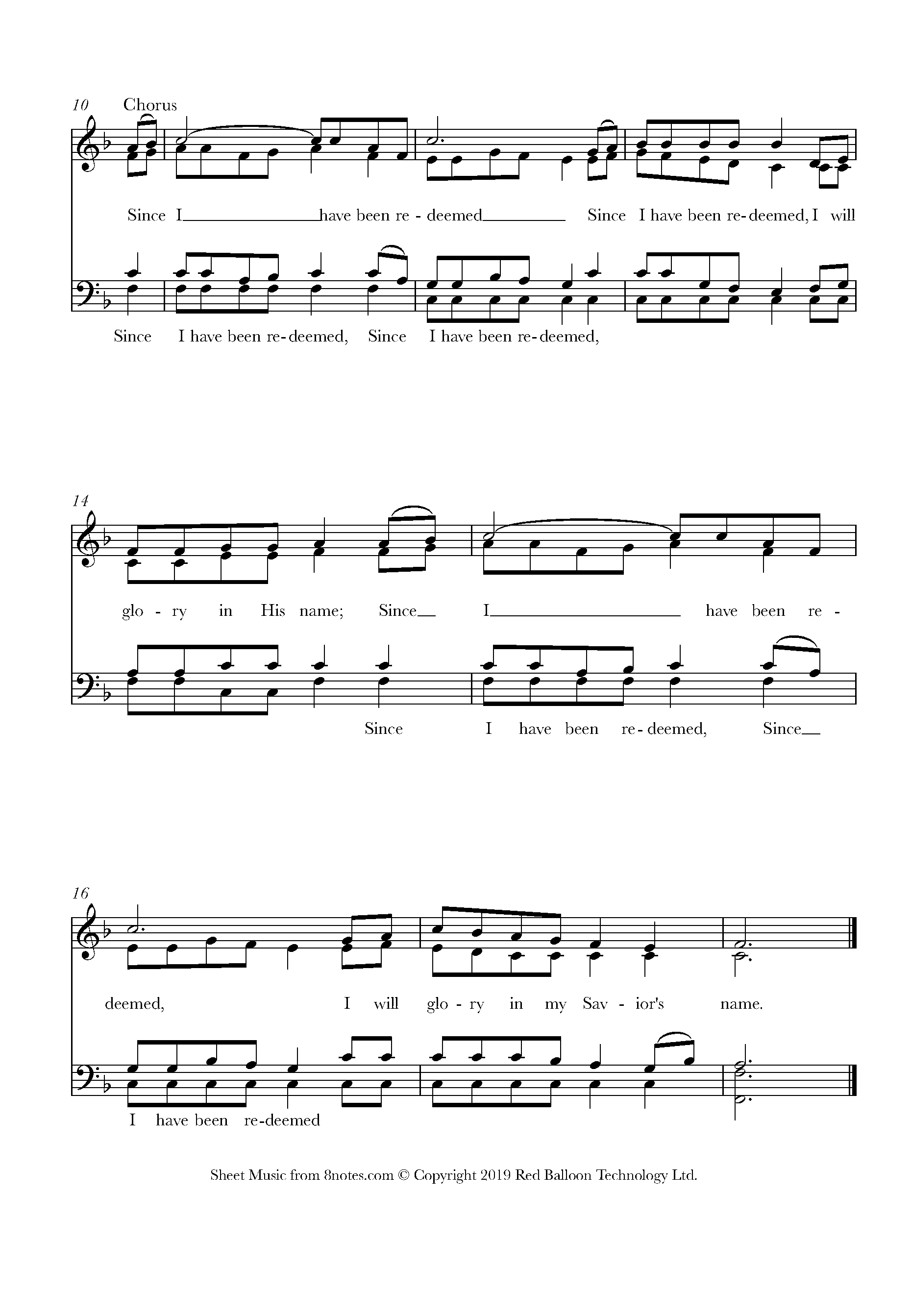 Excell Edwin Since I Have Been Redeemed Sheet Music For Choir excell-edwin-since-i-have-been-redeemed-sheet-music-for-choir