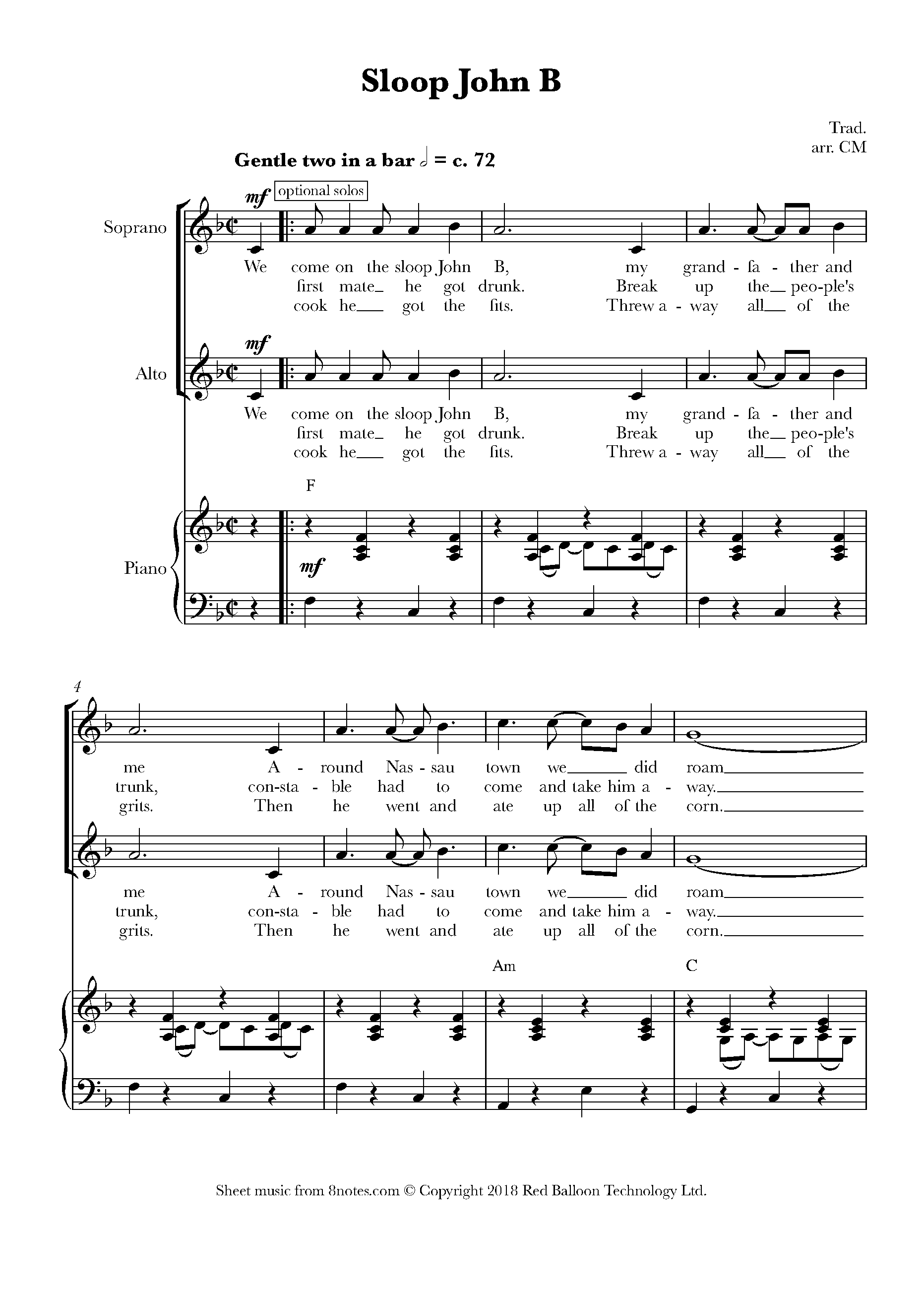 Sloop John B Guitar Chords