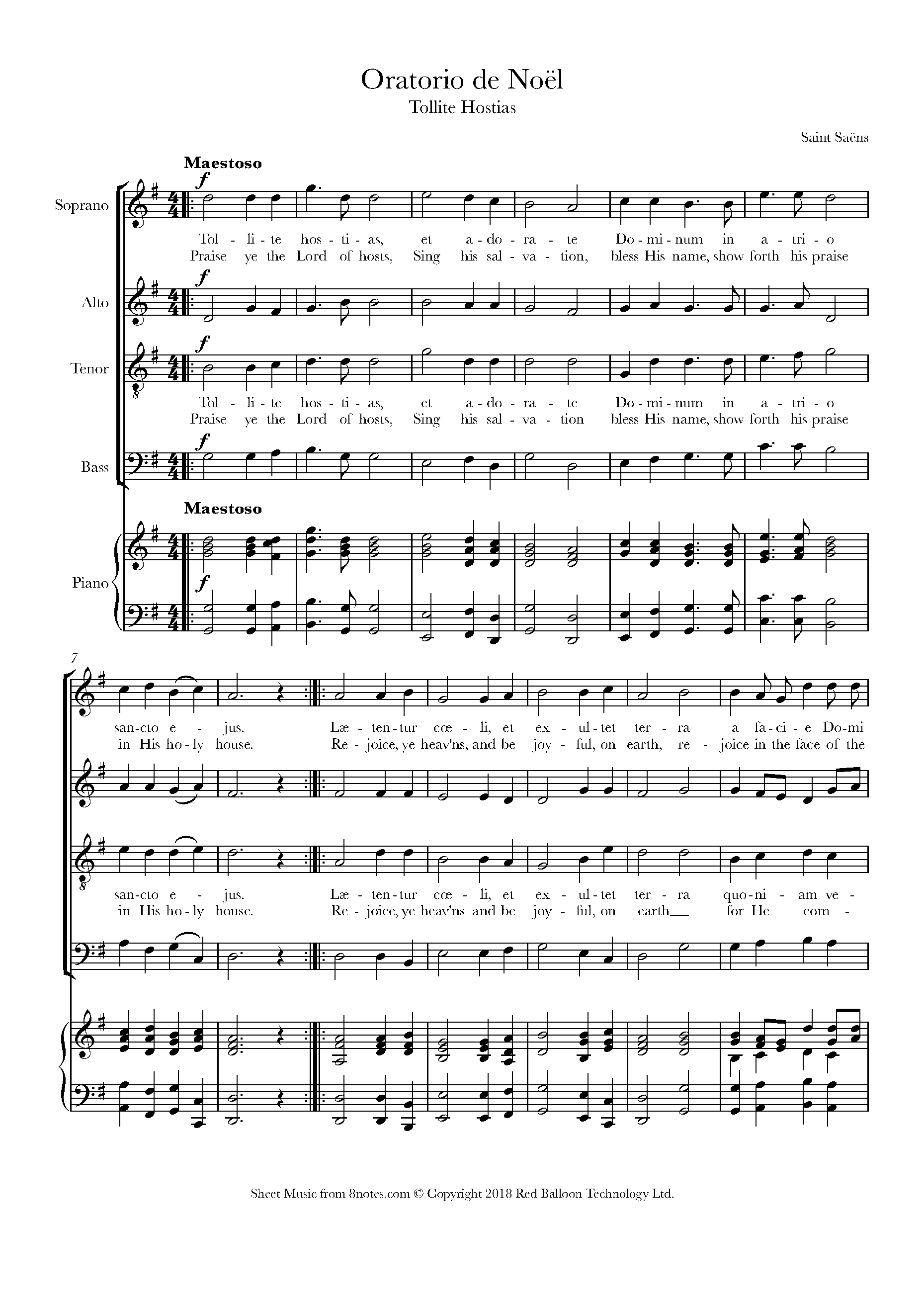 ﻿Camille Saint-Saëns - Praise Ye the Lord of Hosts (Tollite Hostias ...