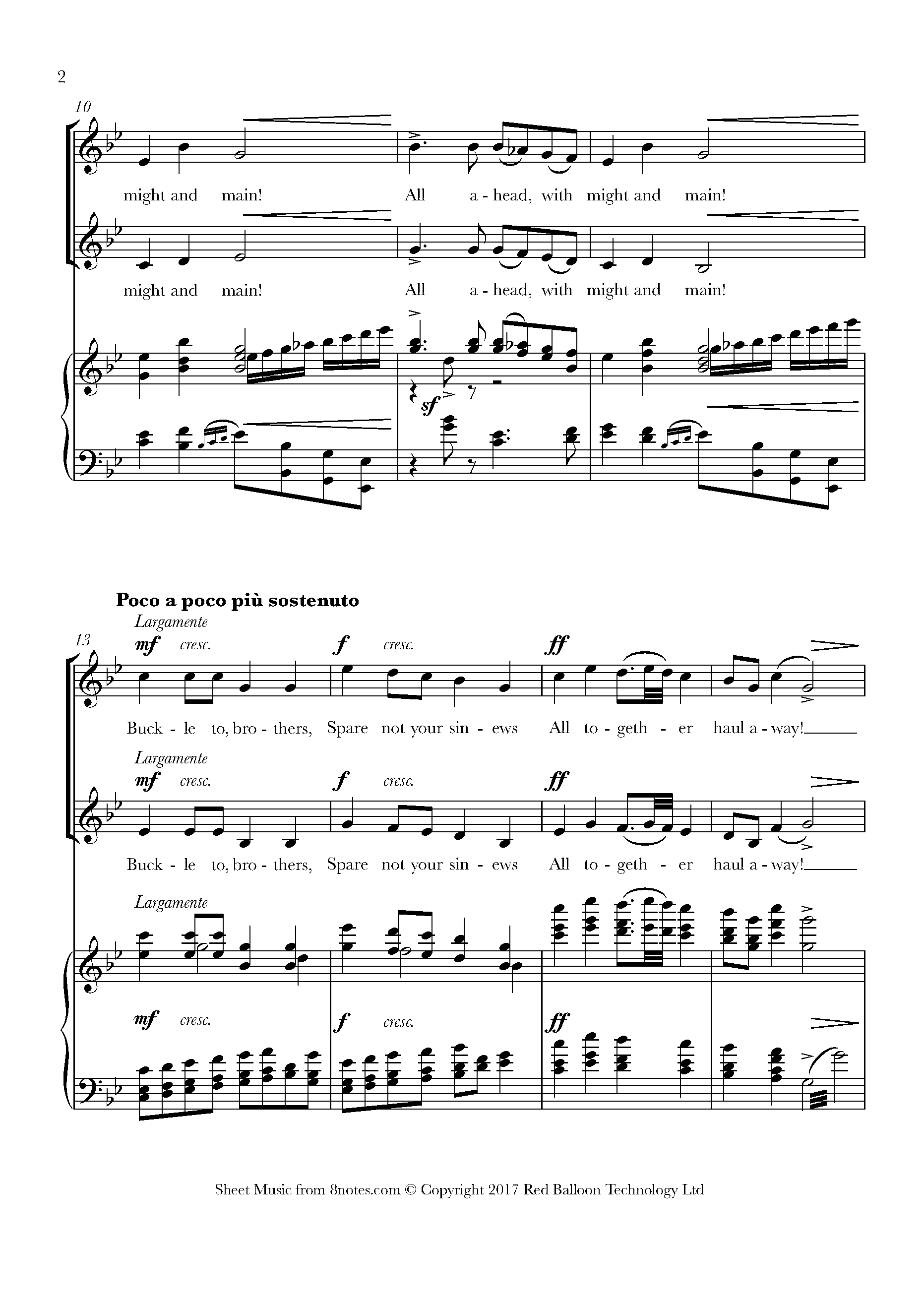 Balakirev, Mily - The Song of the Volga Boatmen Sheet music for Choir ...