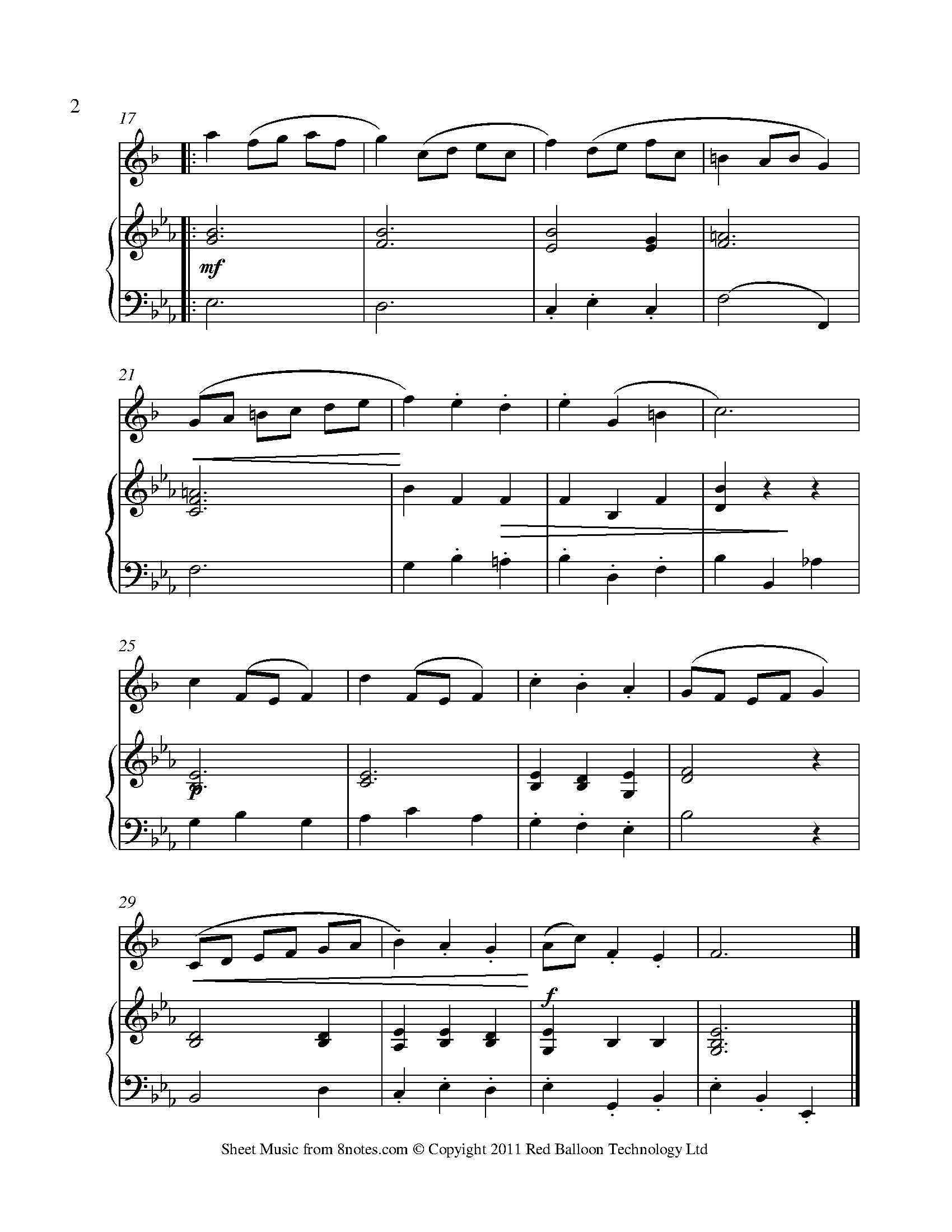 Bach - Minuet in G Sheet music for Clarinet - 8notes.com
