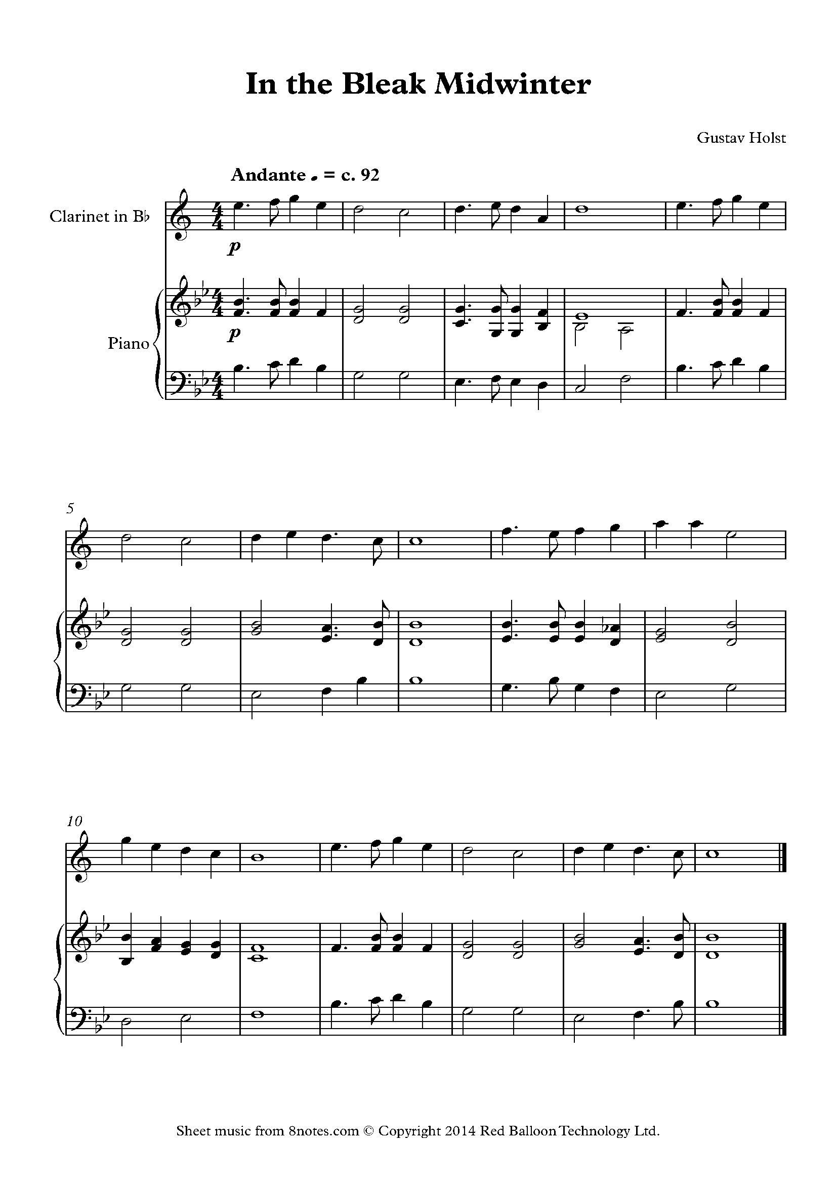 Free Clarinet Sheet Music, Lessons & Resources - 8notes.com